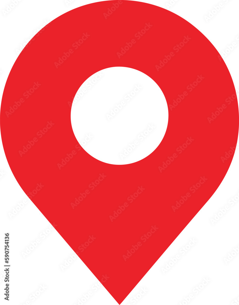 Red Pin icon map icon vector symbols pin point address gps icon pinhead ...