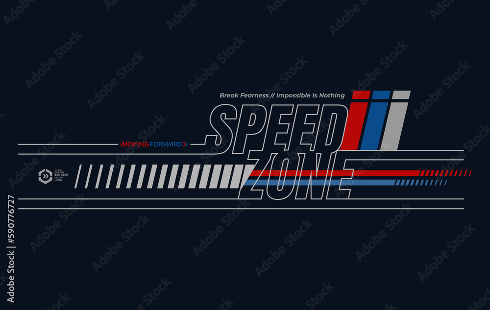 Стоковое векторное изображение «Speed zone modern and stylish ...