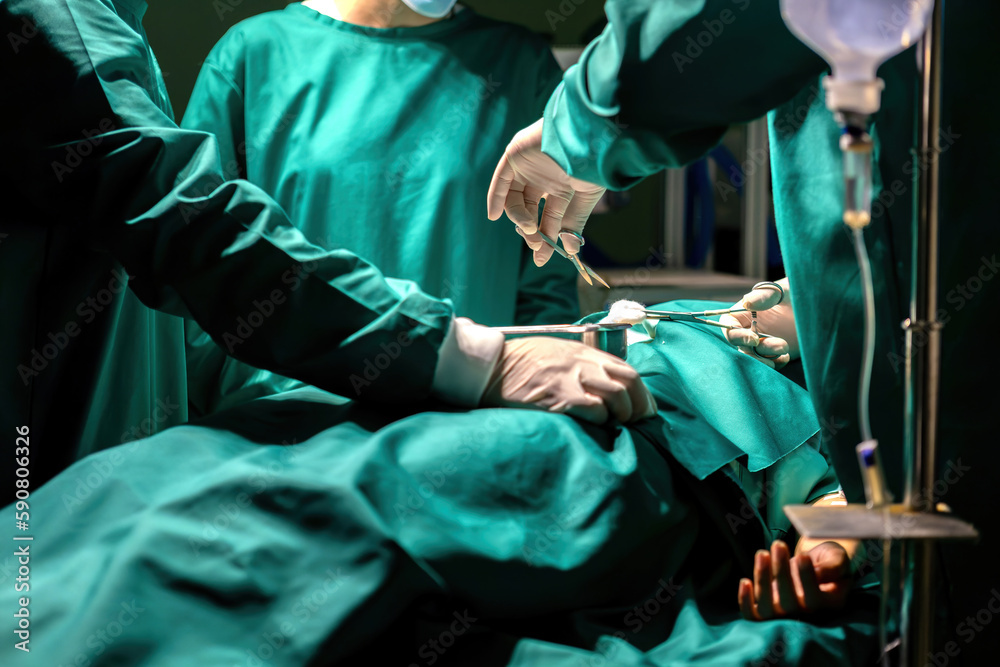 emergency doctor team working using tools to save people. medical staff ...