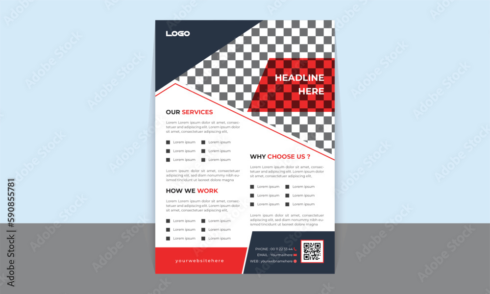 Vector de Stock Flyer design, photography flyer, dl flyer, business ...