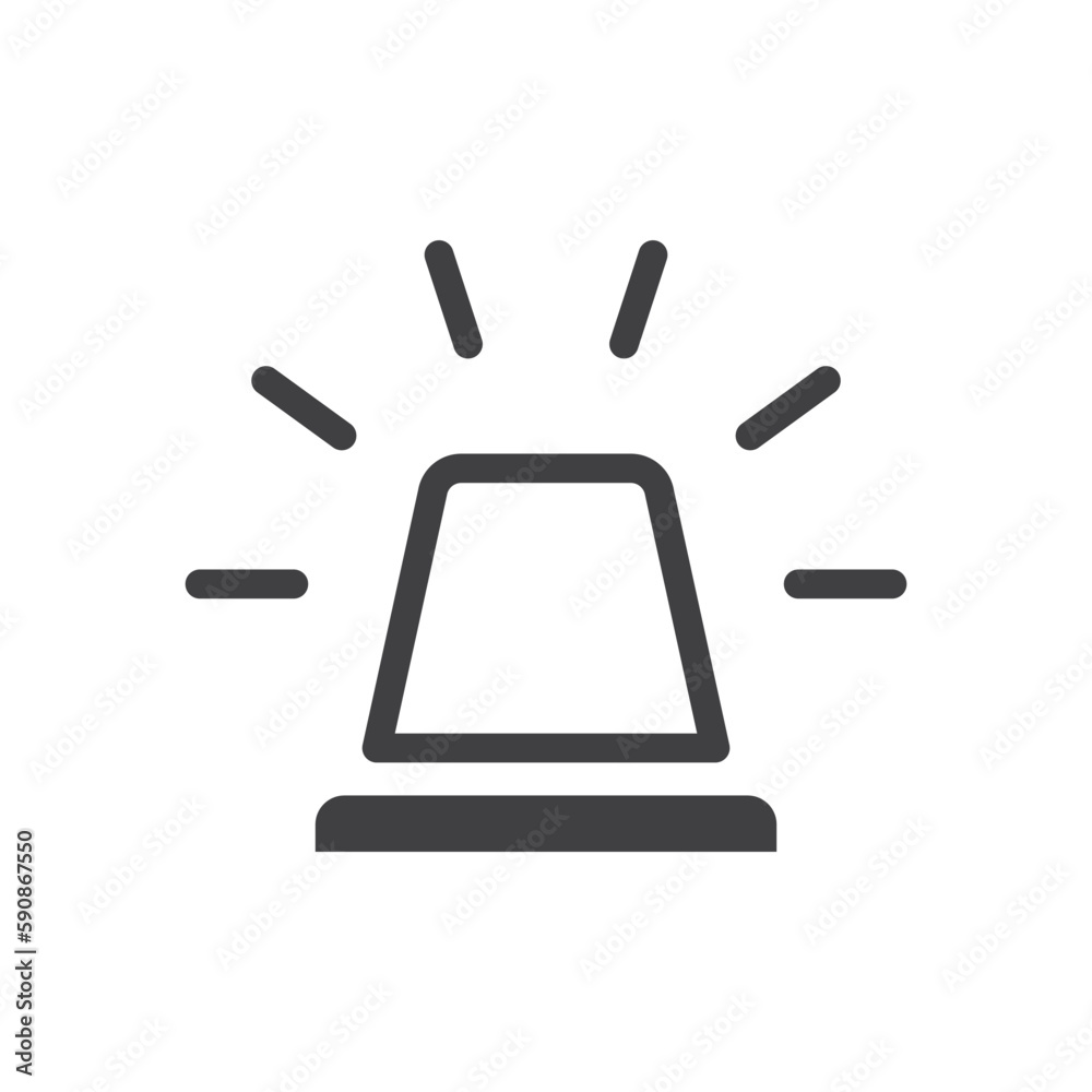 Gyrophare icon. Gyrophare flat sign design. Siren vector icon. Siren ...