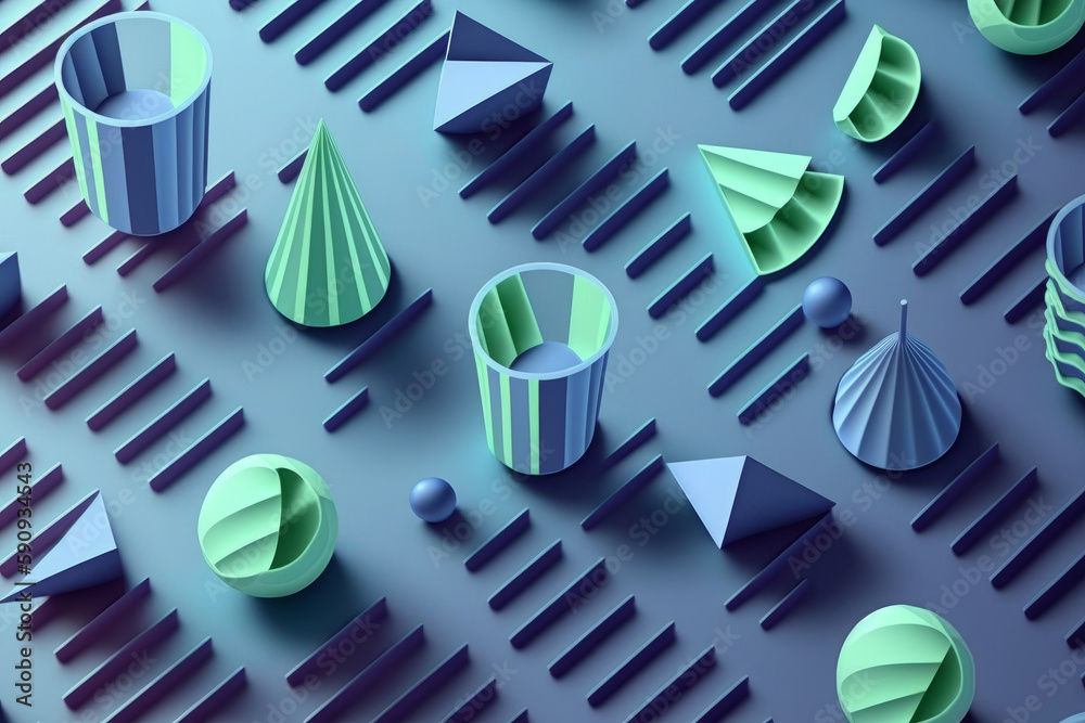 Fondo abstracto de conos y circunferencias en un espacio isometrico con ...