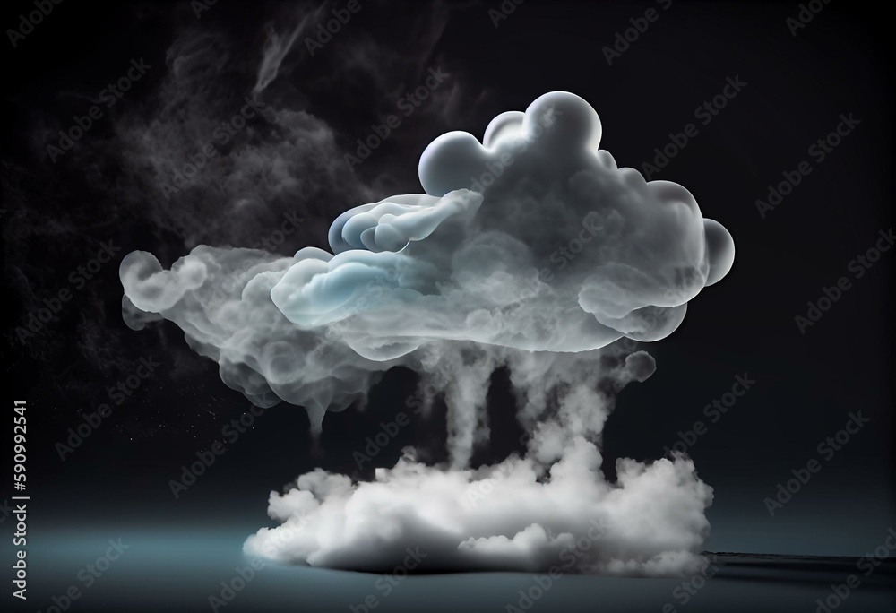 Steam gas condensation clouds floating isolated transparent backgrounds ...