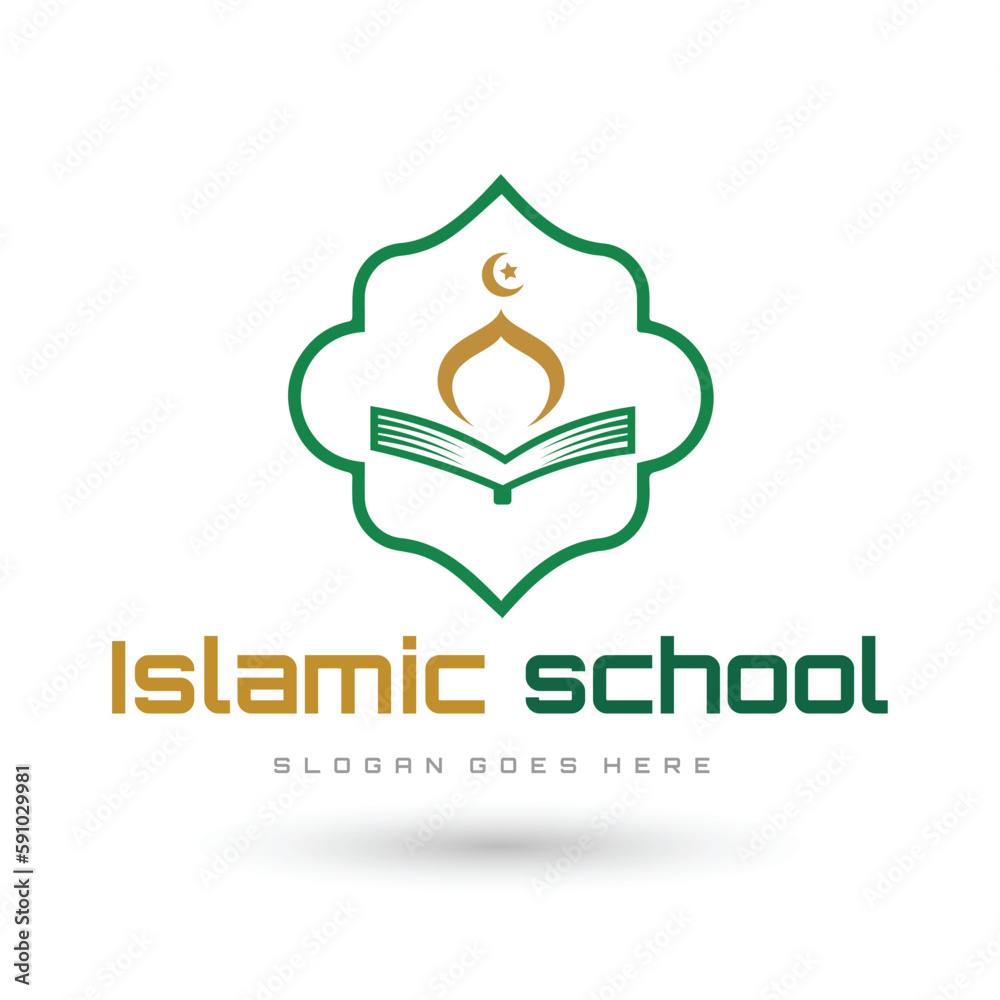 Islamic School Logo for Islam Education Vector Image Stock Vector ...