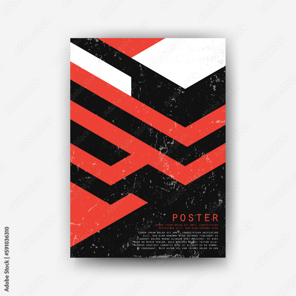 Retro poster. Annual Report Book cover design, template for Brochure ...