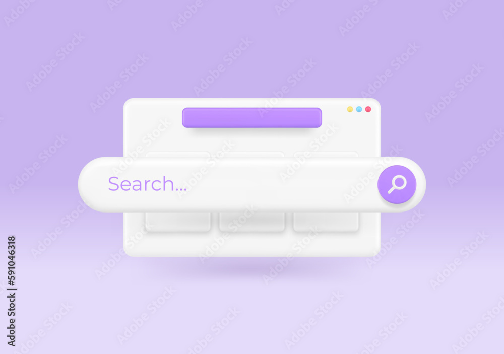 Internet search bar field window browsing website information ...