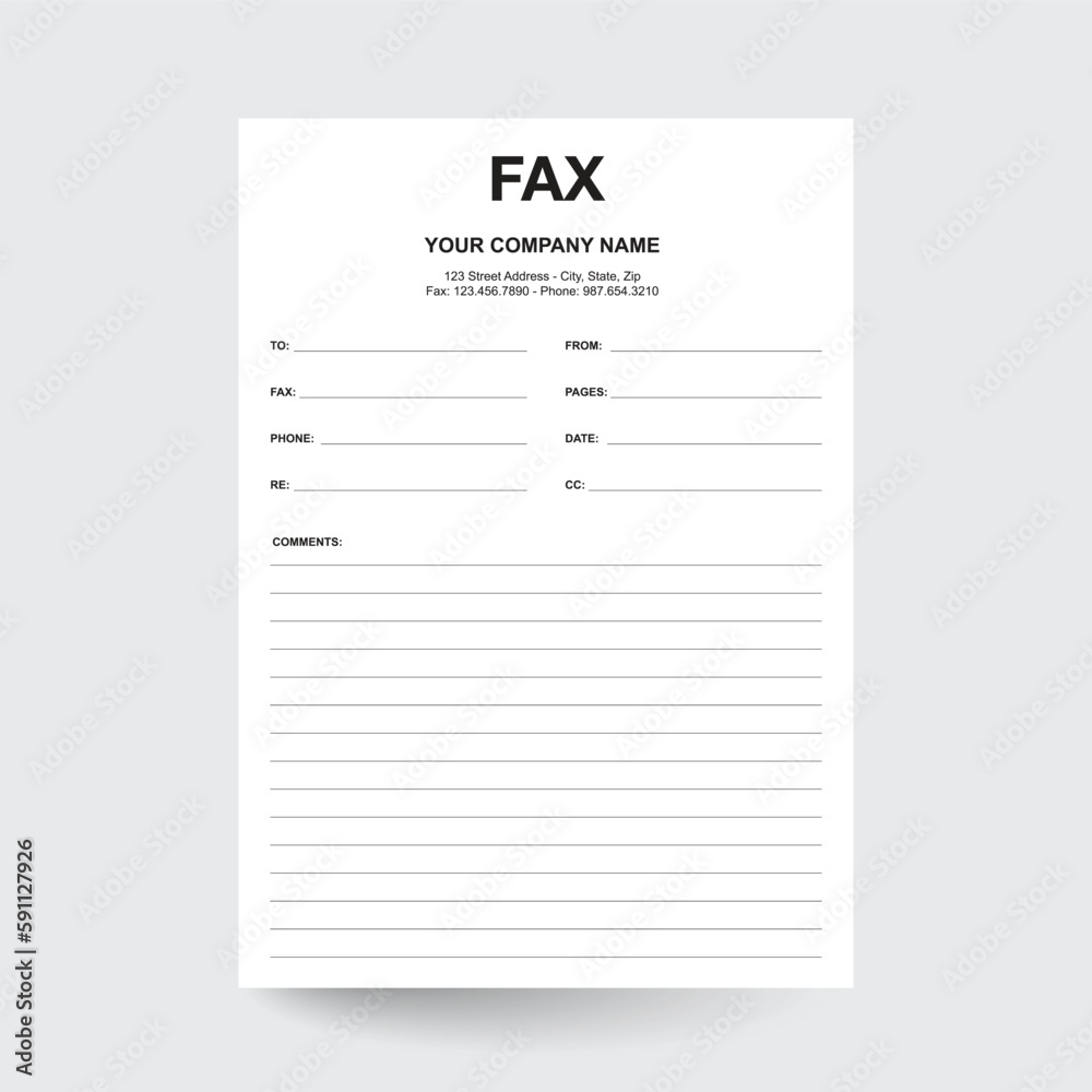 Fax Cover Sheet Template,Editable Word Form,fax transmittal,Small ...