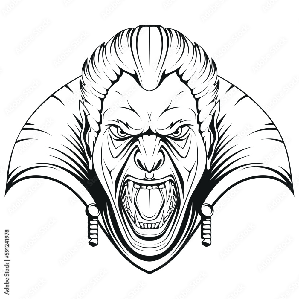 Image vectorielle Stock Dracula. Vector illustration sketch of vampire ...