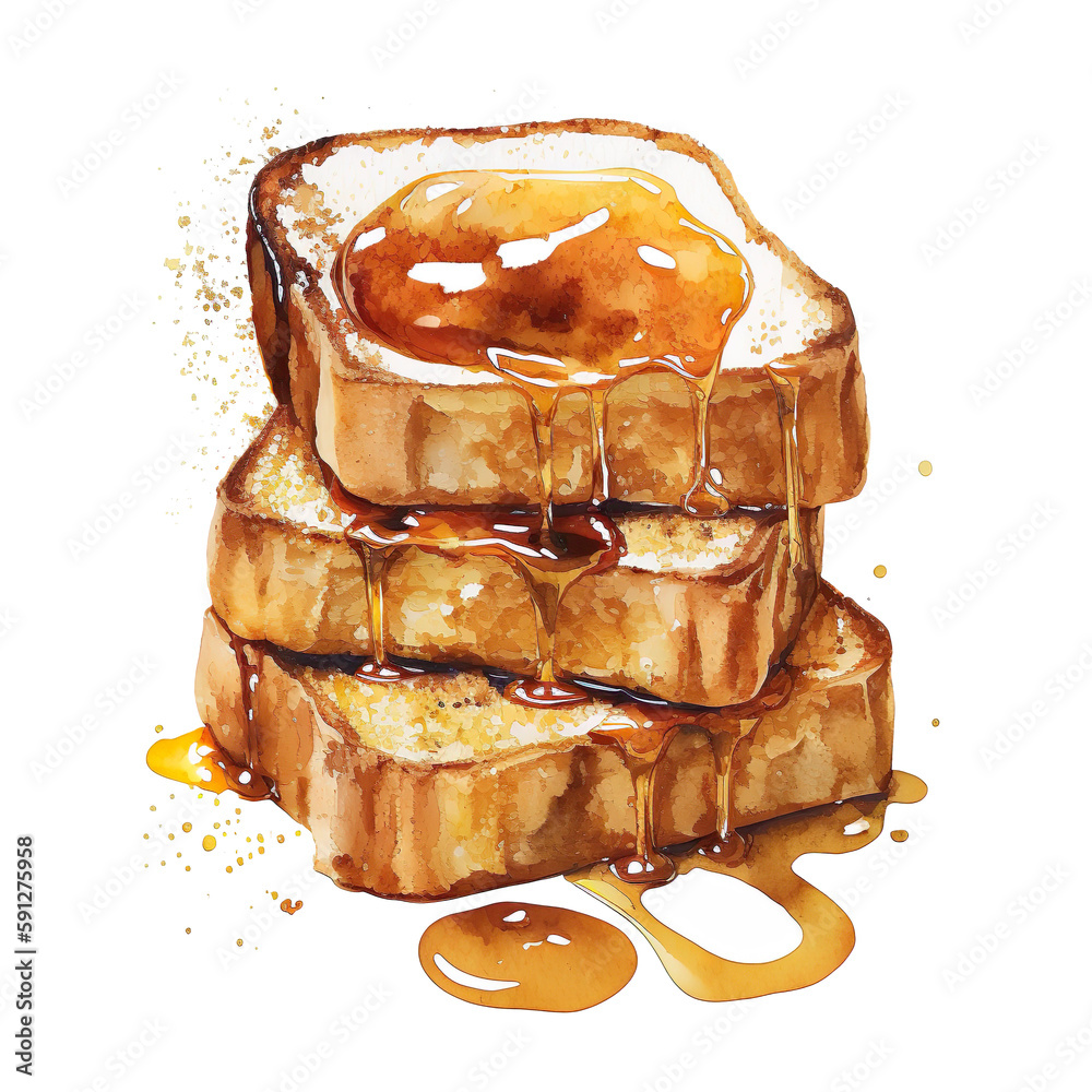 Ilustrace French toast watercolor clip art: A Graphic Design ...