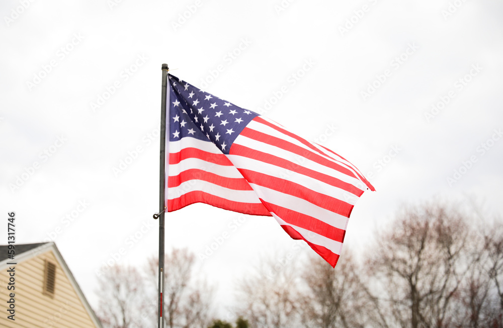 Stock-Foto „US flag, symbolizing American values of freedom, democracy ...