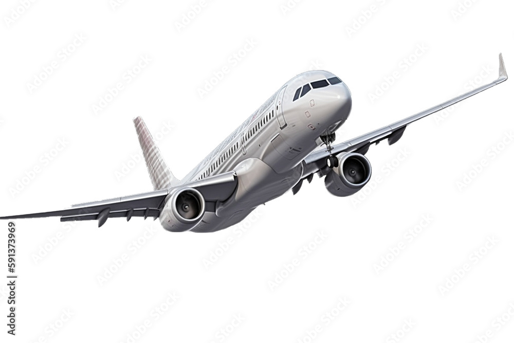 High-Flying Airplane Isolated on Transparent Background - High-Quality ...