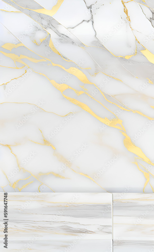 Luxurious Rich Sleek Classic White Stone Marble with Matalic Shining ...