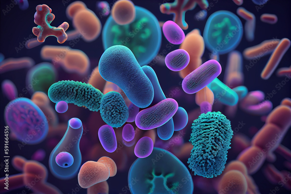 Moraxella catarrhalis bacteria, 3D illustration. Gram-negative aerobic ...