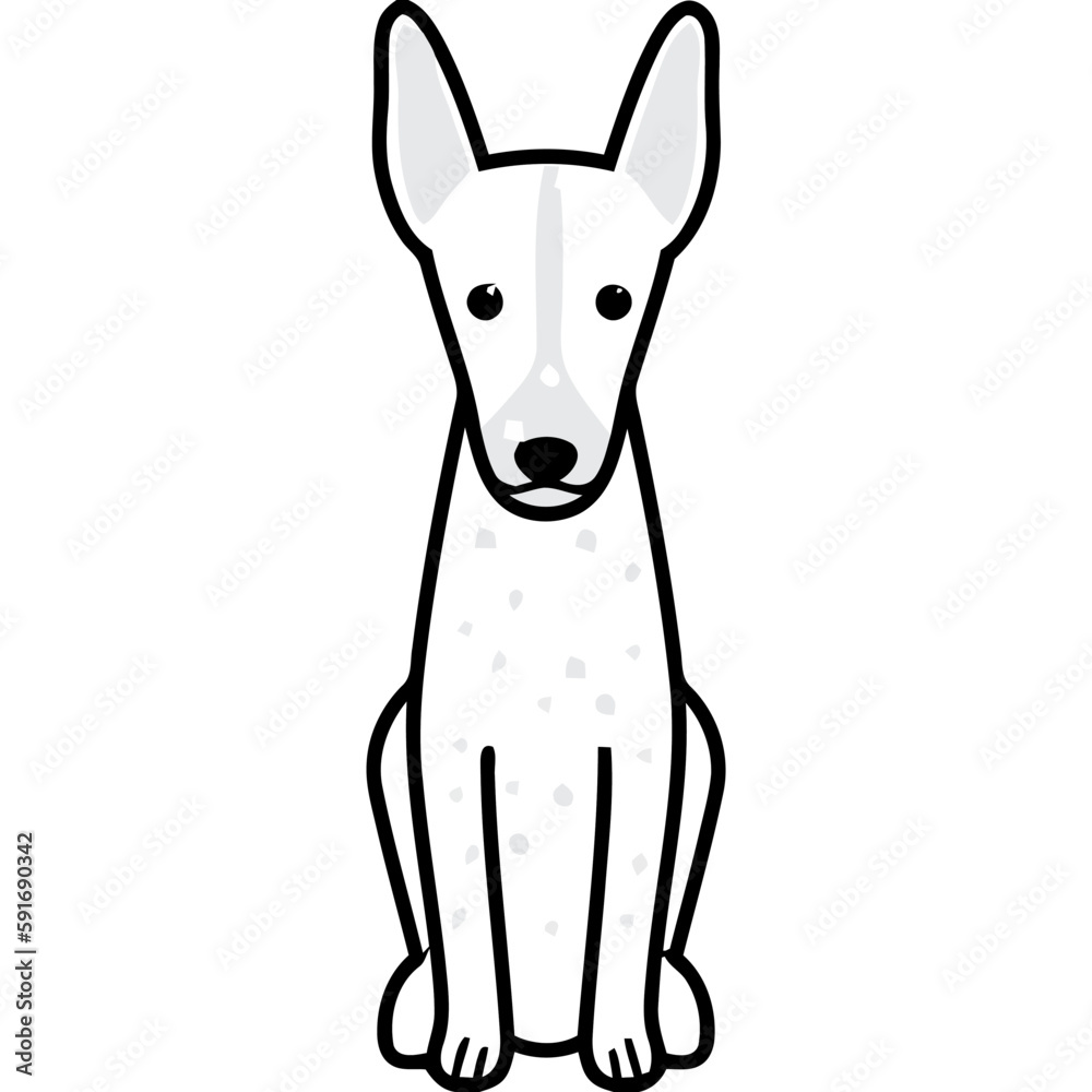 Peruvian Inca Orchid Dog Breed Cartoon Kawaii Sketch Hand Drawn ...