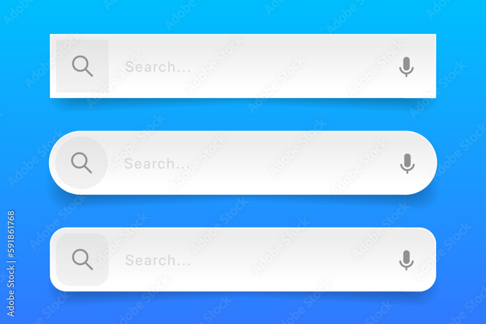 Vector de Stock Search Bar with suggestions for UI UX design and web site. Search Address and ...