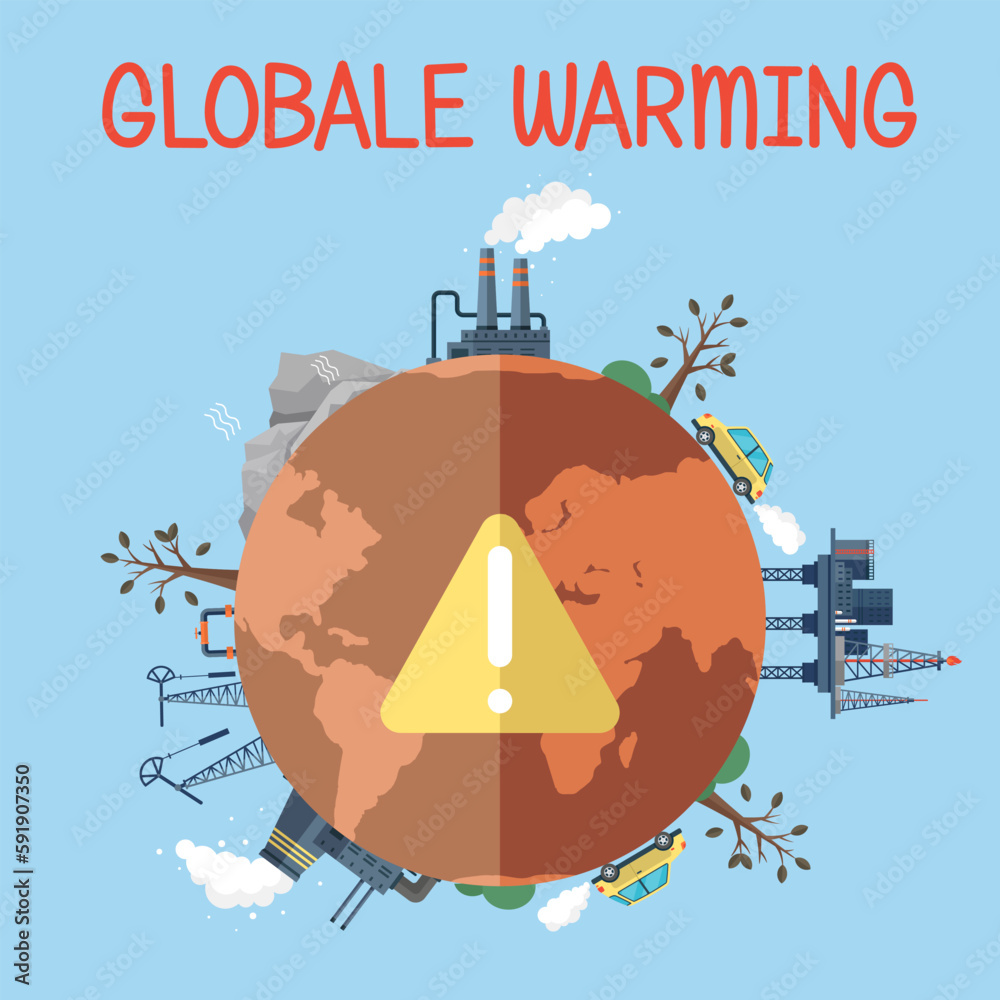 Climate change weather global greenhouse warming risks. Waste disposal ...