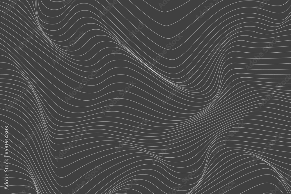 Relief black and white background with optical illusion of distortion ...