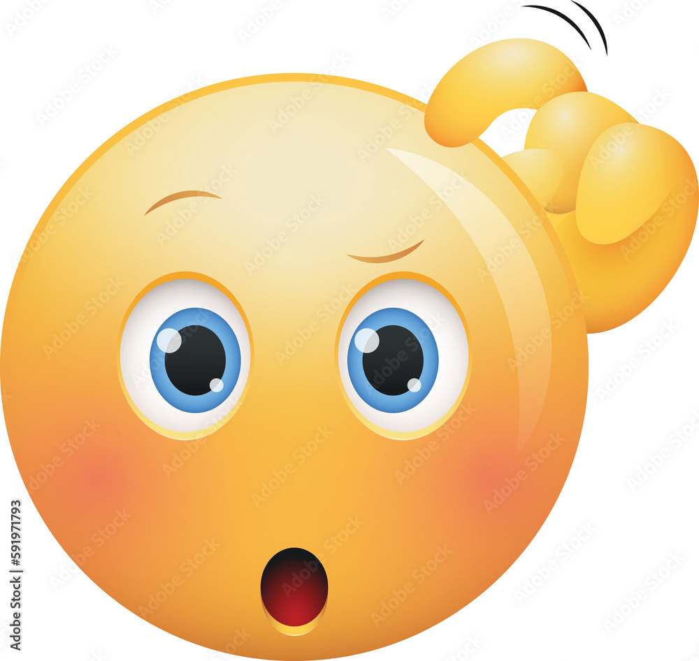 Thinking face emoji icon Stock Illustration | Adobe Stock