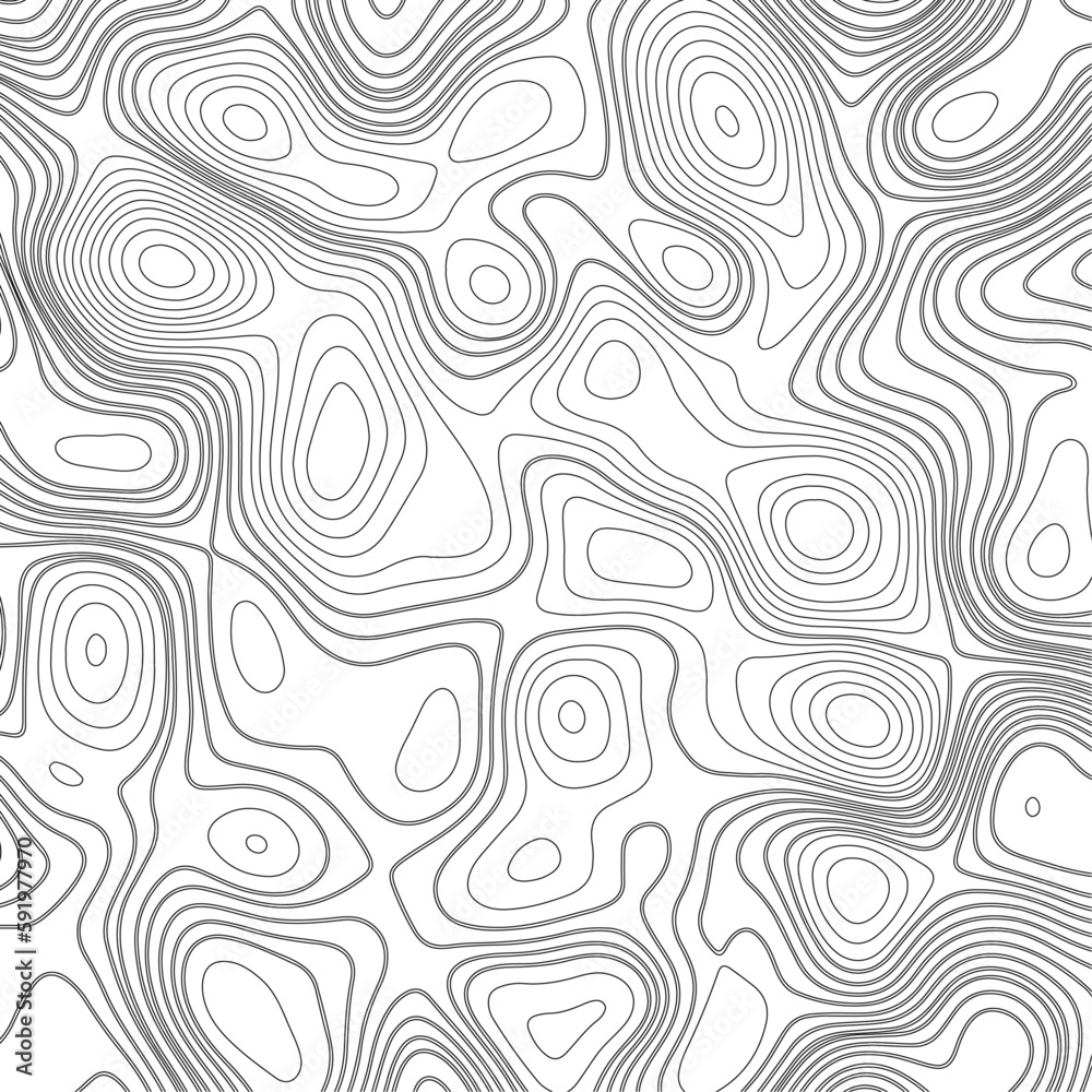 Terrain topographic map concept. Black and white landscape geographic ...