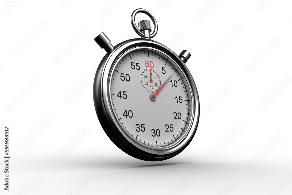 Stopwatch over white background Stock Illustration | Adobe Stock