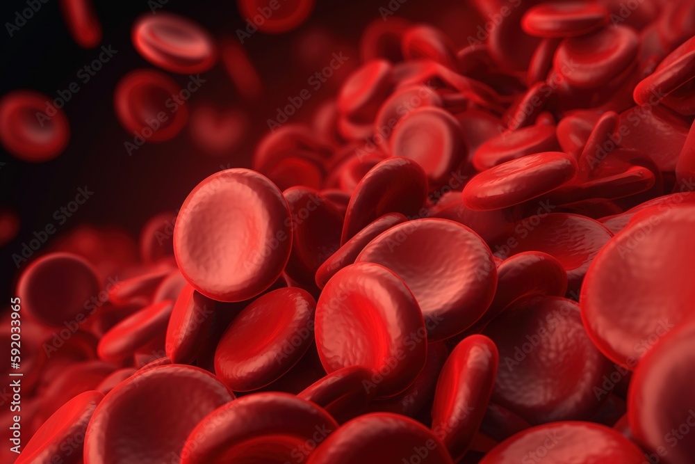 AI Generative image of blood clot formation concept for Blood flow ...
