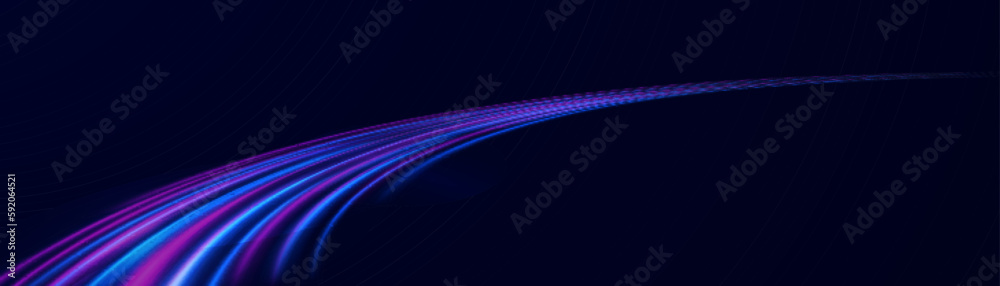 Light trail wave, fire path trace line and incandescence curve twir ...