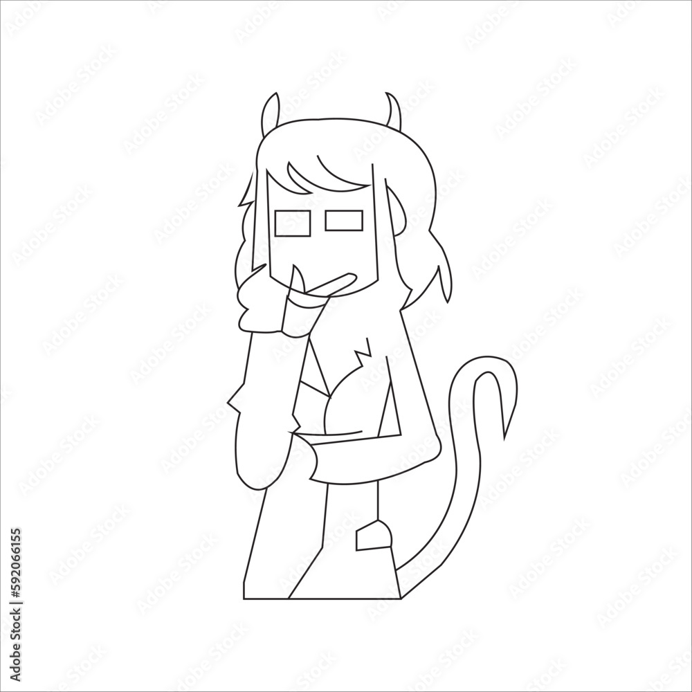 Voodoo Coloring Page for adult Stock Vector | Adobe Stock
