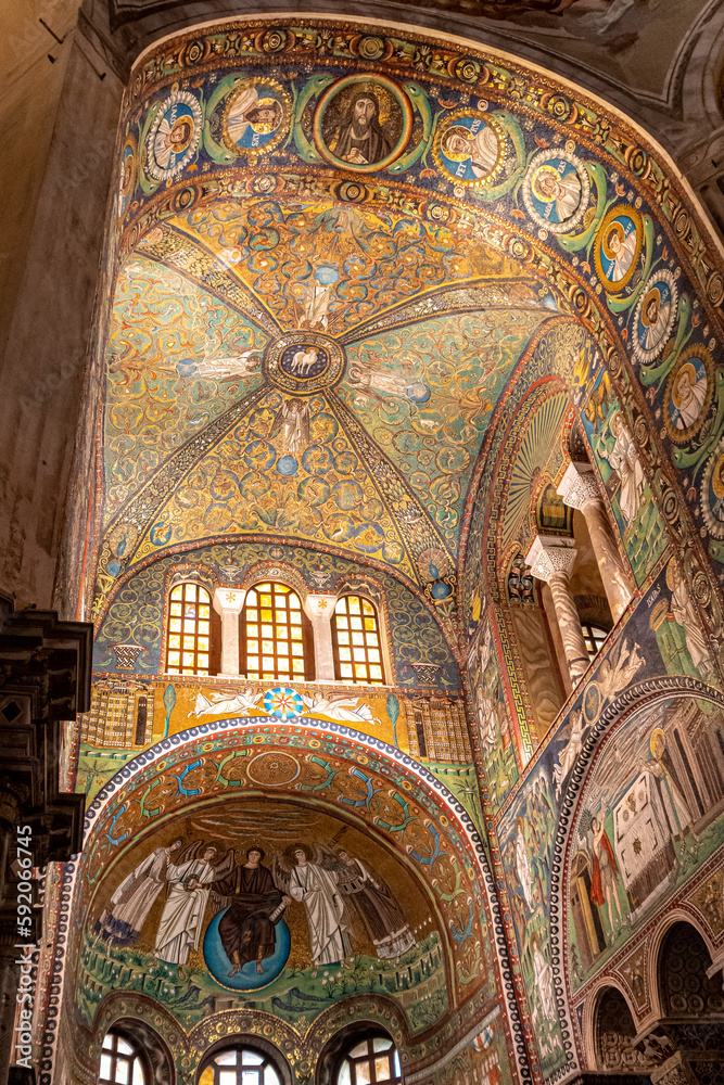 The Basilica of San Vitale is a late antique church in Ravenna, Italy. The sixth-century church ...