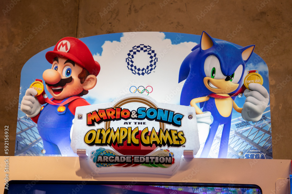 mario nintendo and sonic sega at the olympic games in arcade edition ...