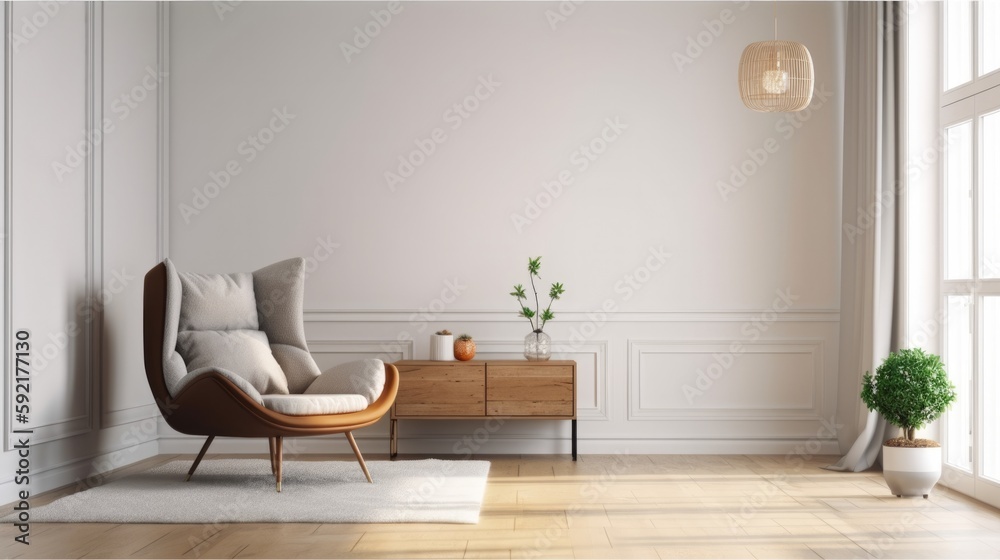 Modern Living Room Background. Stylish Interior Design. Generative AI ...