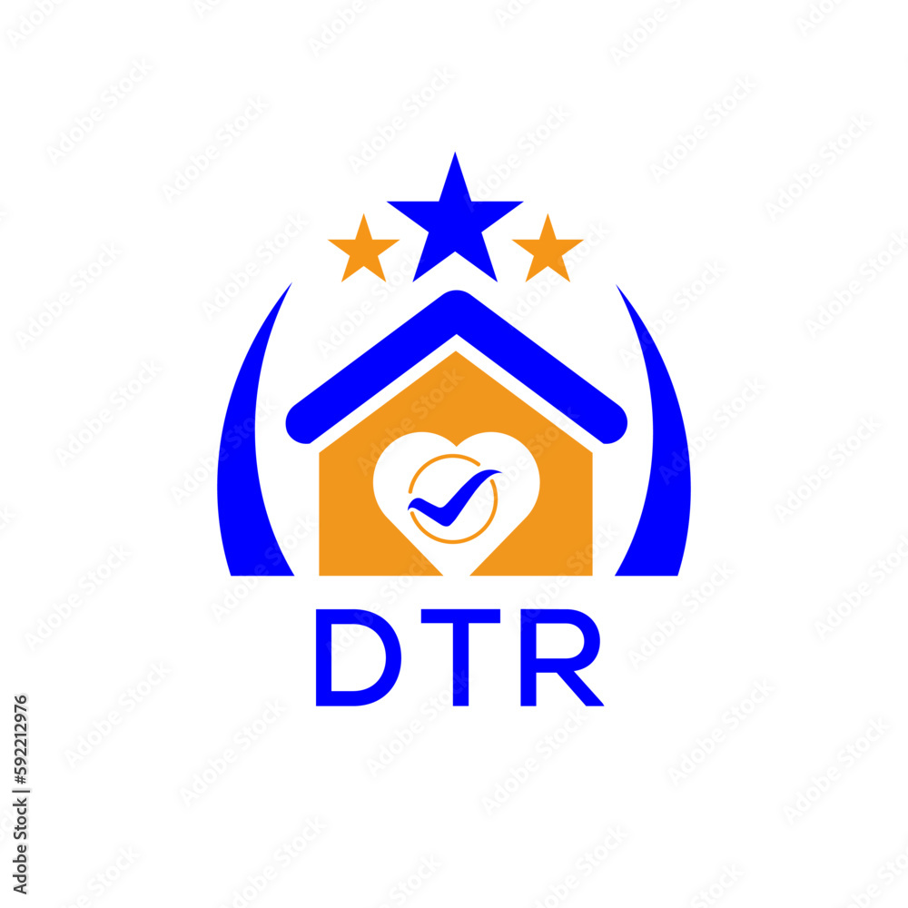 DTR House logo. KJG Letter logo and icon. Blue vector image on white ...