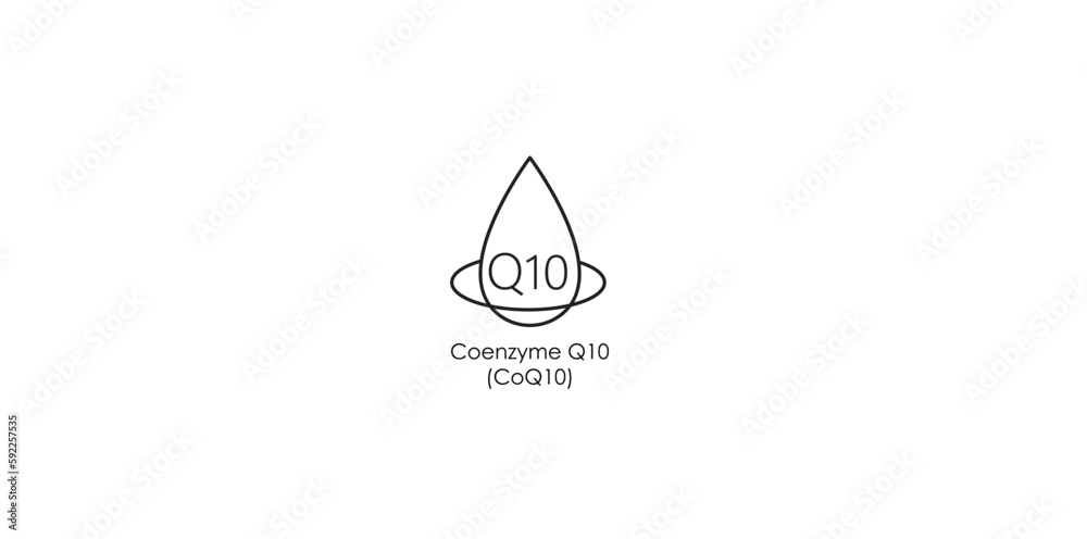 Coenzyme Q10 Icon - A Powerful and Modern Vector Illustration for ...