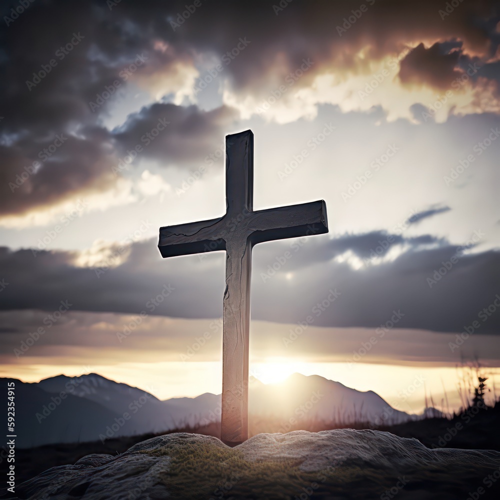 Jesus Christ cross. Easter resurrection concept. Jesus Christ cross ...