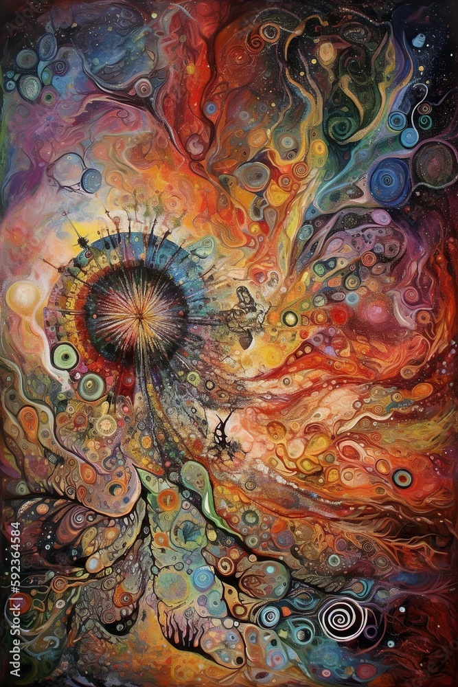 "Microcosmic Chaos" An abstract representation of chaos on a ...