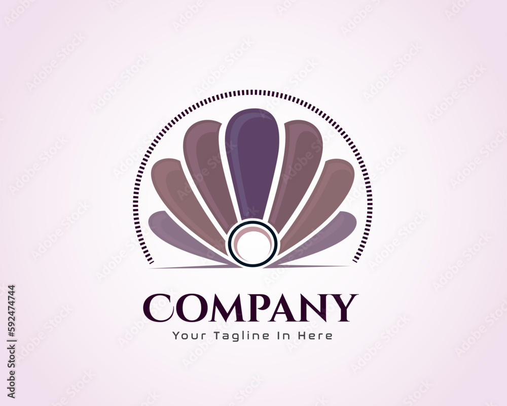 simple abstract pearl logo icon symbol design template illustration ...