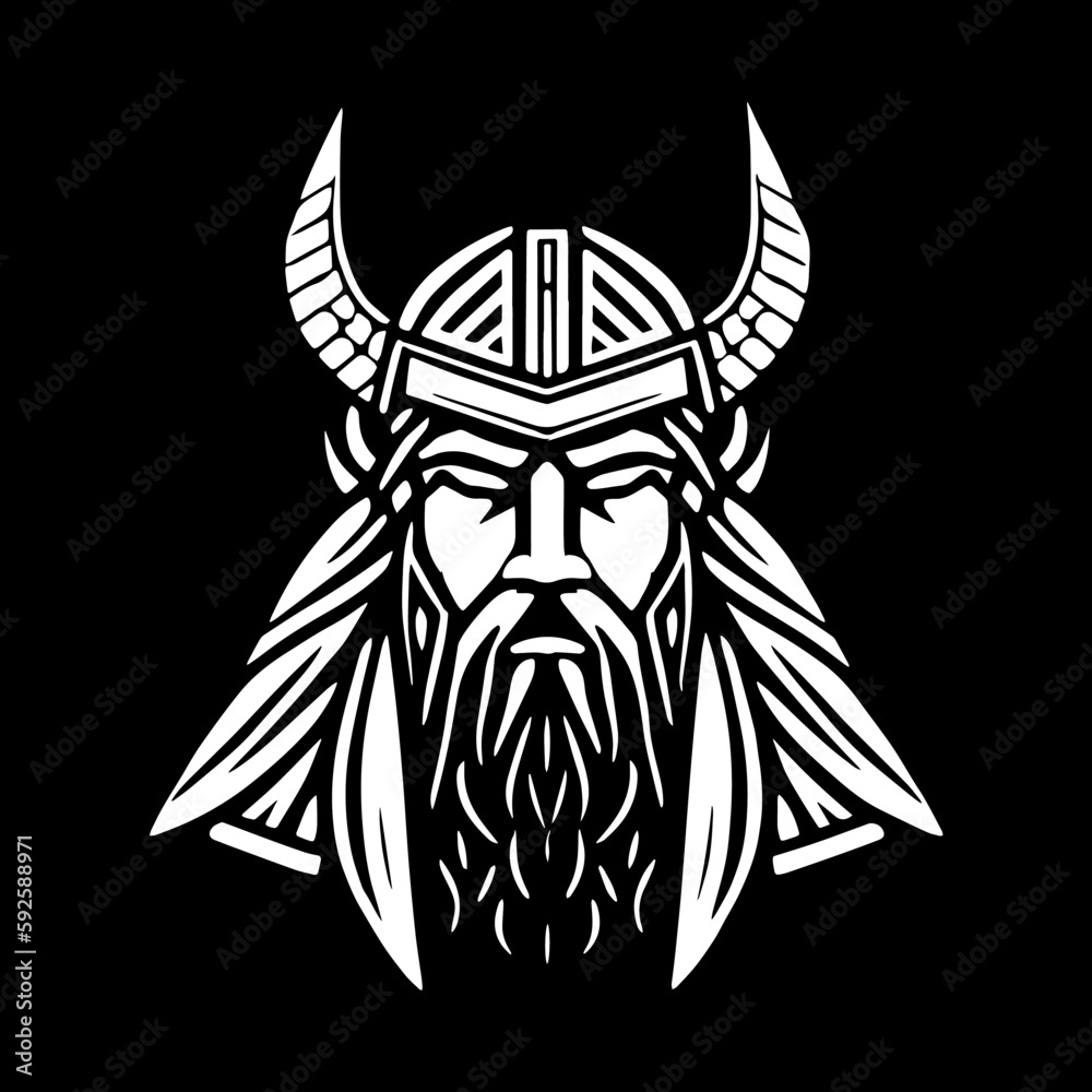 Odin Legendary God Mascot Vector. Odin vector and logo icon King ...