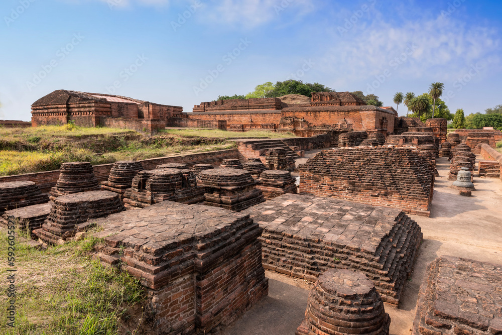 The ruins of Nalanda Mahavihara, Nalanda University Excavated Site ...