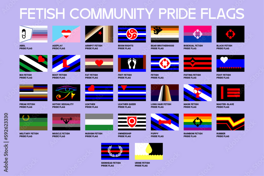 LGBT sexual identity pride flags gender collection. Flag of gay ...