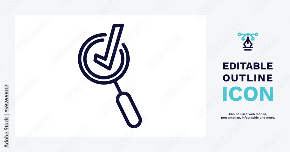 Stock-Vektorgrafik „inspection icon. Thin line inspection icon from ...