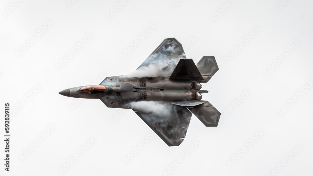 F-22 Raptor Air Show Demo Flyover Stock Photo | Adobe Stock
