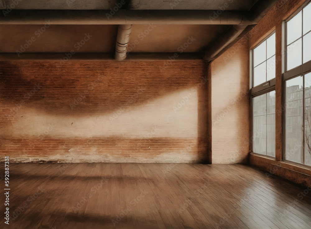 Empty warehouse wall or commercial area, industrial background Stock ...