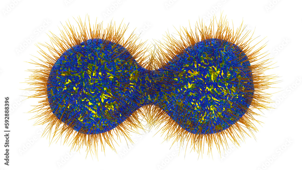 Stock-Illustration „flu infection 3d medical illustration. Microscopic ...