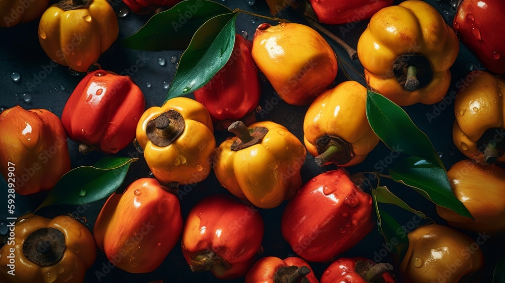 Fresh Ackee Seamless Background with Glistening Droplets - Hasselblad ...