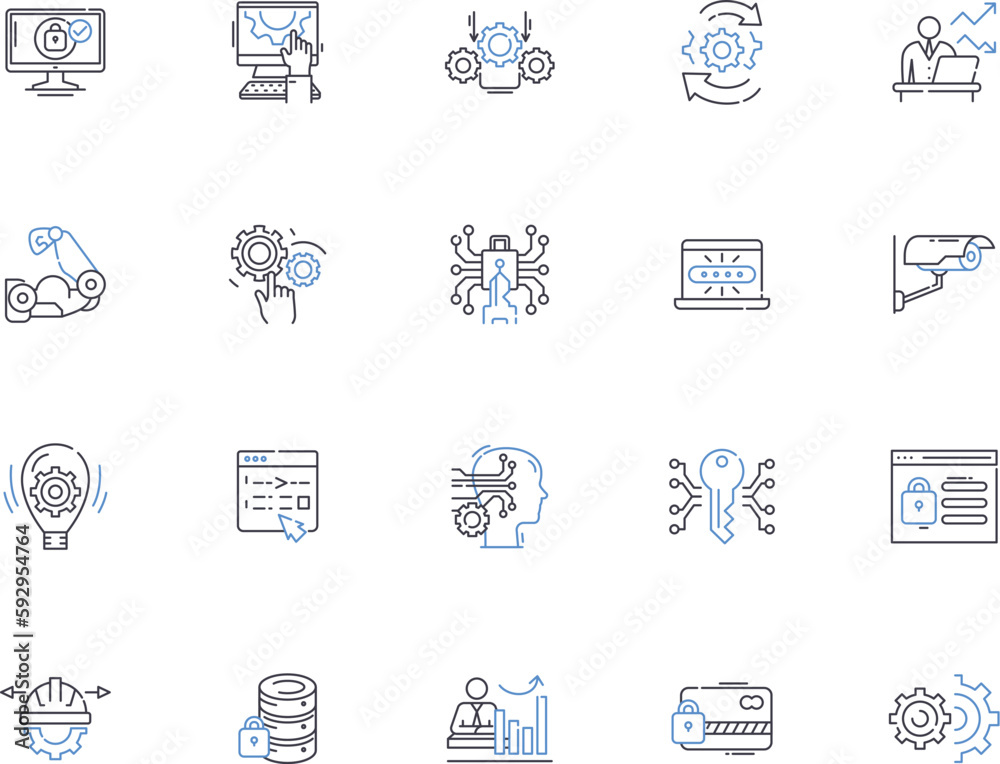 Server outline icons collection. Server, Hosting, Servers, Web-Server ...