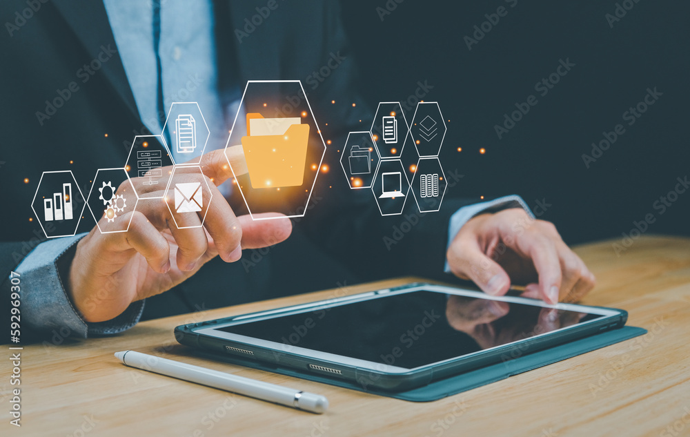 Document Management System (DMS), database and online to manage files ...