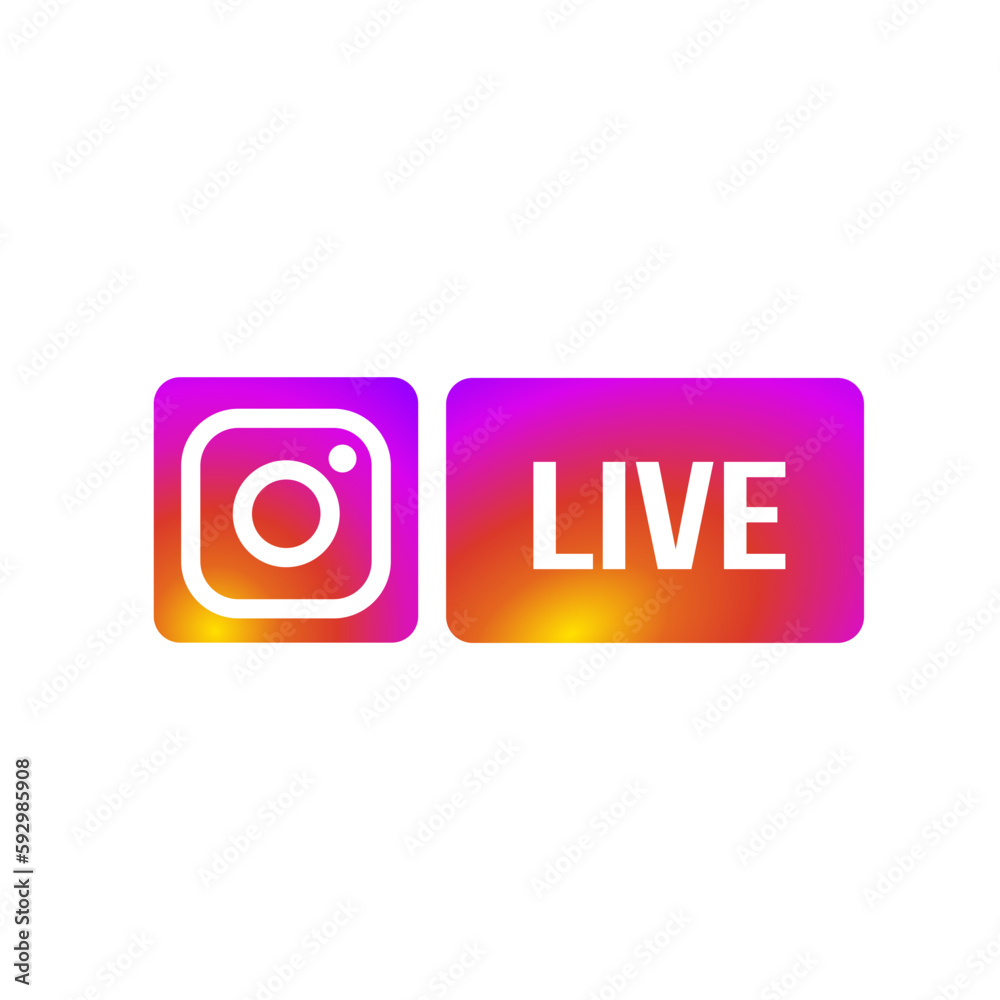 Vector de Stock Instagram live icon logo vector design isolated ...
