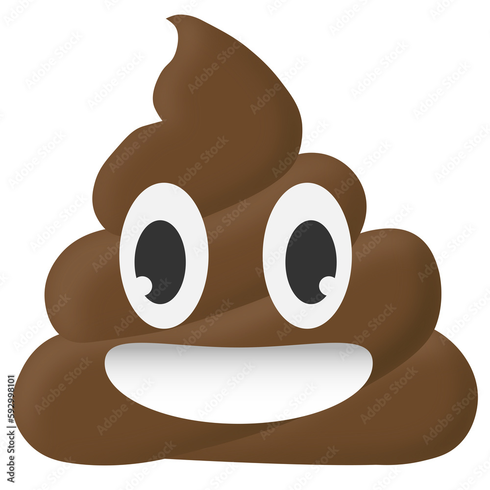 cartoon meme emoji poo poo vector png on transparent background 素材庫插圖 ...
