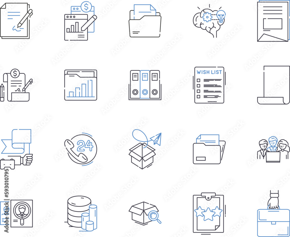 Agile Management Outline Icons Collection Agile Management Scrum Adaptive Iterative Kanban