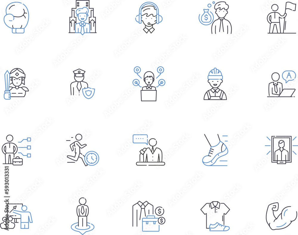 Men culture outline icons collection. Masculinity, Tradition, Identity ...