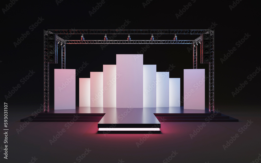 Unique concert stage design. stage event led tv light night staging ...